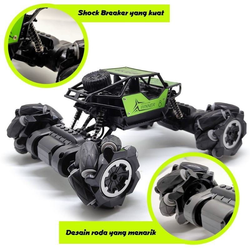 Jual Mobil rc remot kontrol jeep offroad 360 drift 2.4 Ghz 4WD Gold dan ...