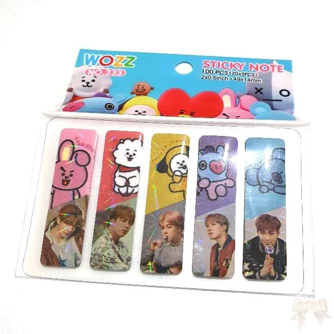Jual STICKY NOTE BTS HOLOGRAM KPOP 1 SET 100PCS | Shopee Indonesia
