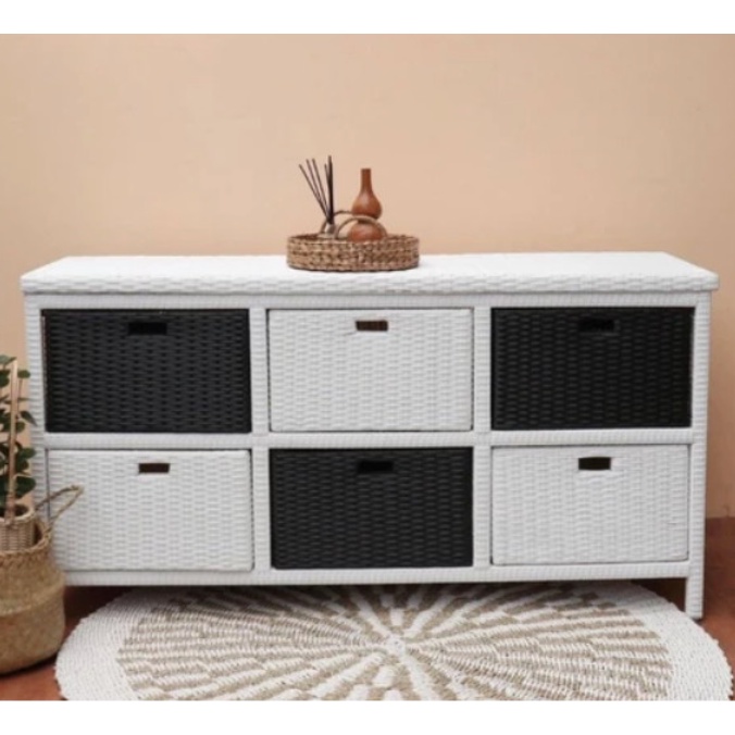 Jual Rak box Lemari Rotan Sintetis Enam Box | Shopee Indonesia