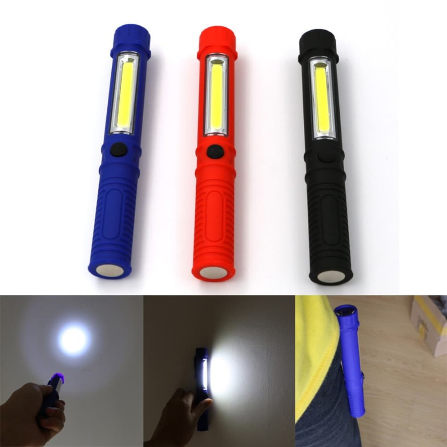 Jual Senter LED 3 in 1 Magnet COB Chip On Board Camping Baca Plasma AAA ...