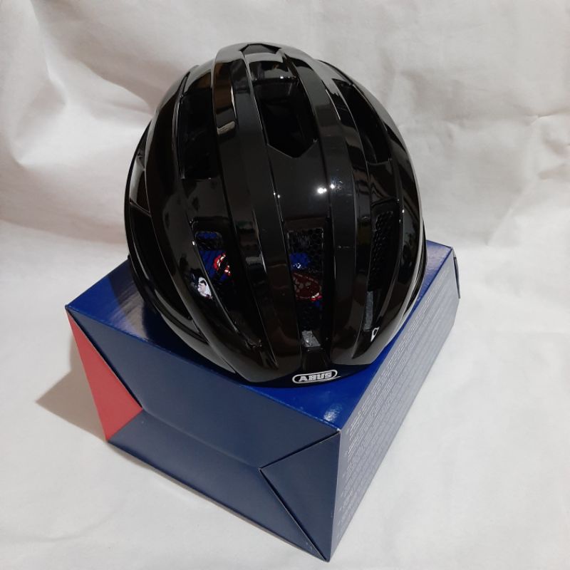 Jual ABUS MACATOR Helm Sepeda Helmet Roadbike Original Black | Shopee ...