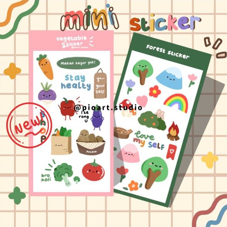 Jual STIKER LUCU MURAH MINI STICKER COLLECTION ||pioart.studio | Shopee ...