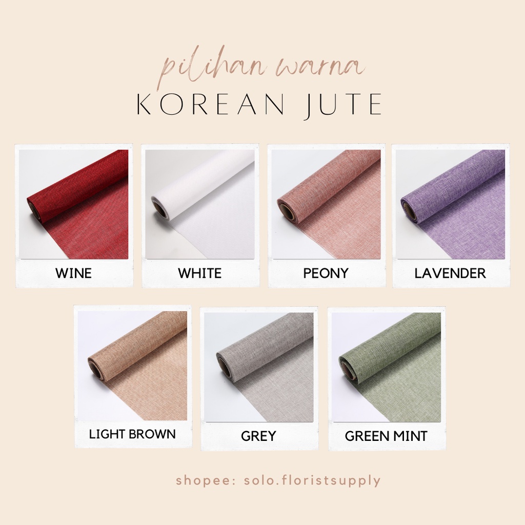 Jual Flower Wrapping Paper Jute Korea / Karung Goni / Mesh Roll ...