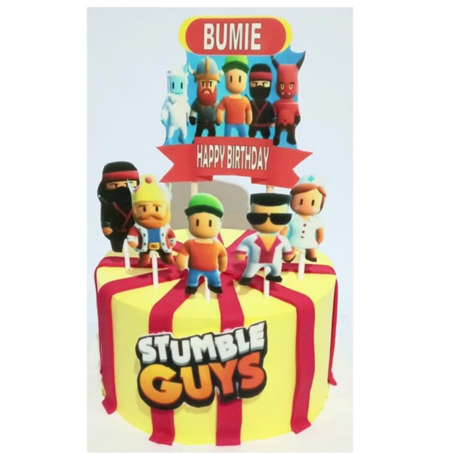 Jual Cake Stumble Guys/kue ulang tahun sumble guys/kue ultah stumble ...