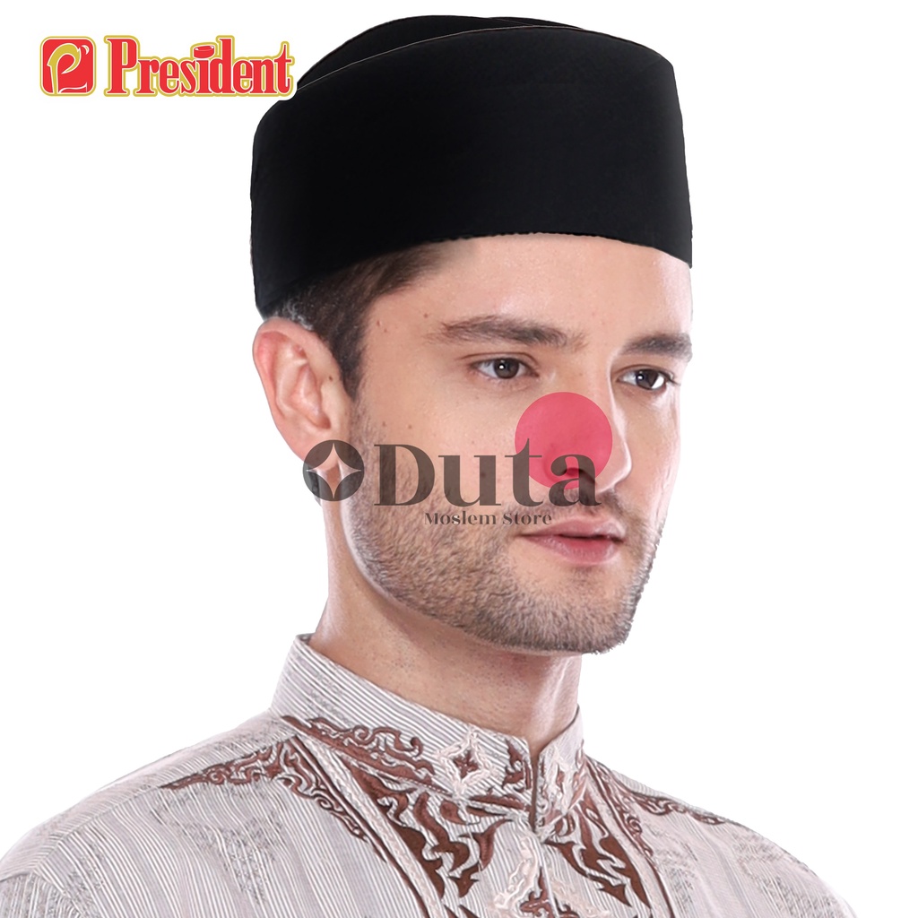 Jual Songkok Hitam Peci Hitam Peci Songkok Susun President ASLI 100% ...