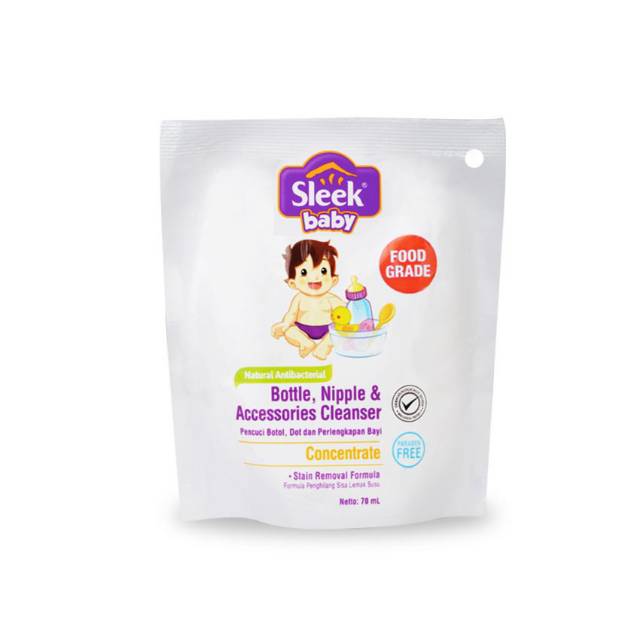 Jual Sleek Liquid Cleanser Bottle, Nipple & Accessories Pouch 70ml ...