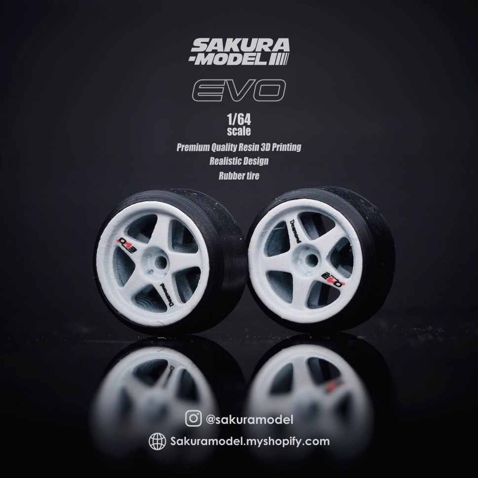 Jual 1/64 Custom Wheels Sakura model Regamaster EVO - White | Shopee Indonesia