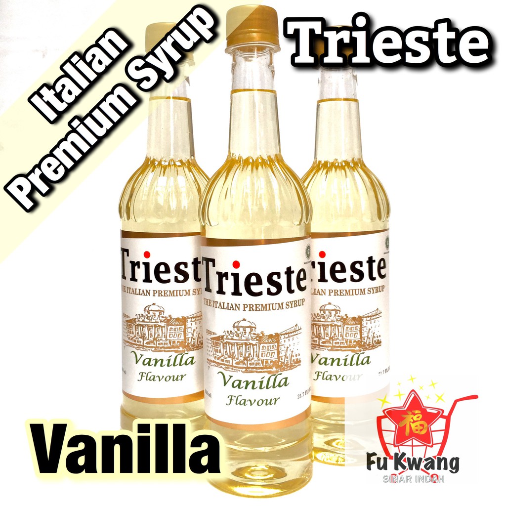 Jual Sirup Trieste Premium Syrup Rasa Vanilla Vanila Flavour 650 ml ...