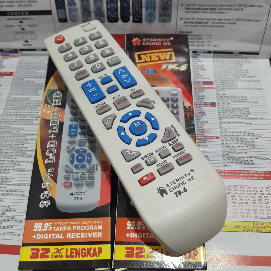 Jual Remot TV untuk semua merek /layar Tabung/LCD LED/Ada buku ...
