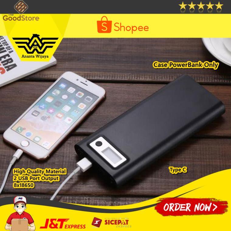 Jual DIY Power Bank Case USB Type C Dual Output & LCD 8x18650 - S8 ...