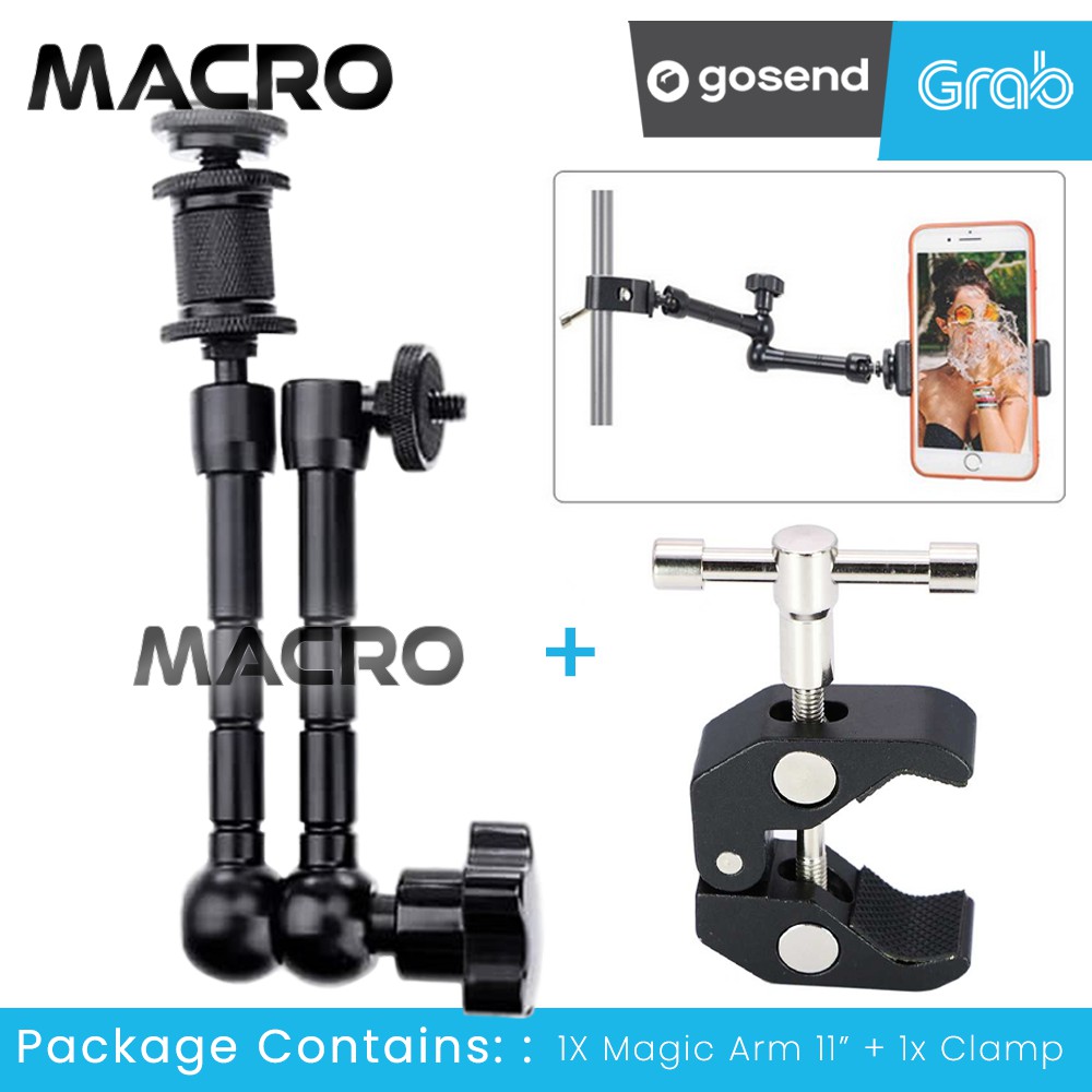Jual PAKET MAGIC ARM 11 INCH + CLAMP | Shopee Indonesia