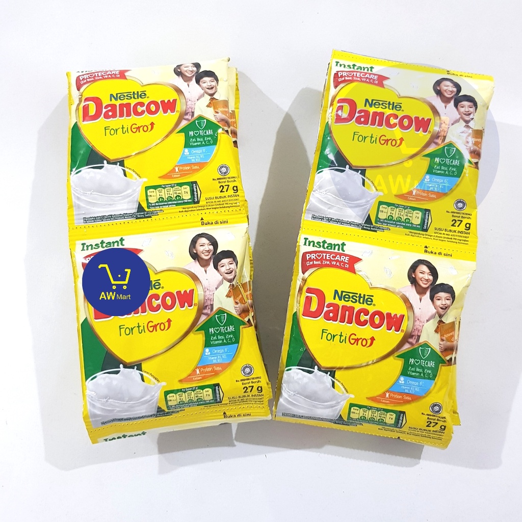 Jual DANCOW INSTANT FORTI GRO [PUTIH] RENCENGAN (10 SACHET X 27 GRAM ...