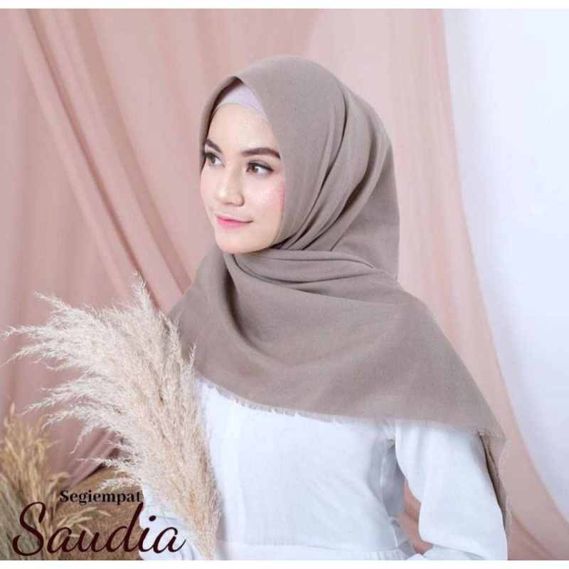 Jual Jilbab Saudia Segiempat Rawis Exclusive 110x110cm | Shopee Indonesia