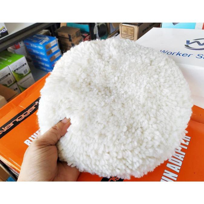 Jual Kualitas Terbaik] Compound Wool Bonnet Buffing Pad 7" Wol Poles ...