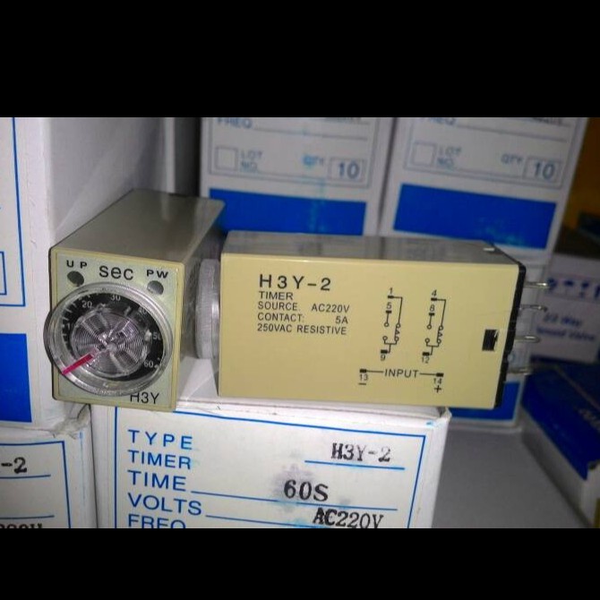 Jual TIMER DELAY RELAY 60 detik TYPE H3Y-2 | Shopee Indonesia