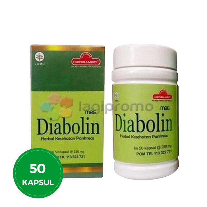 Jual Herbamed Diabolin 50 Kapsul Obat Kesehatan Pankreas Diabetes Alami ...
