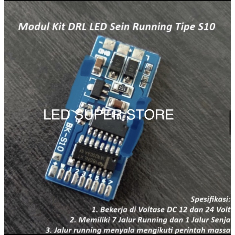 Jual [ 20pc ] PCB Modul Kit DRL LED Tipe S10 Sein Mode Running 7 Jalur DC 12 Volt dan 24 ...