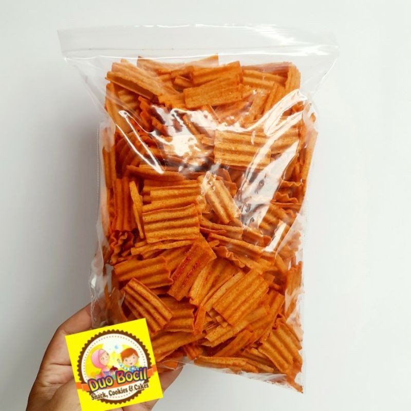 Jual Keripik Kentang Keriting (2 Rasa) 250 Gram - Duo Bocil Snack ...
