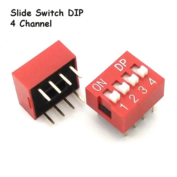 Jual 4Pin 4Channel Slide DIP Switch 4 Channel 4P | Shopee Indonesia
