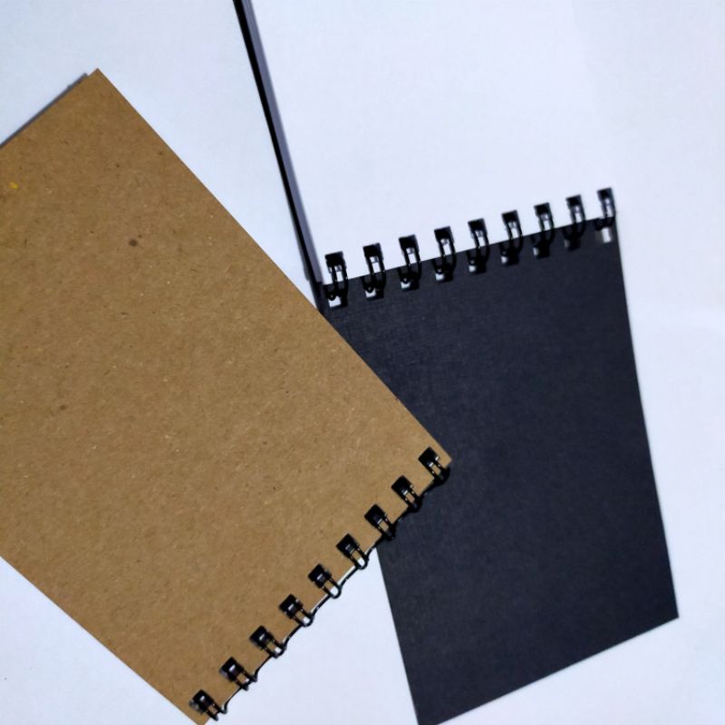 Jual Notebook Mini A7 (50 lembar) - Buku Saku Polos Spiral Hitam Coklat ...
