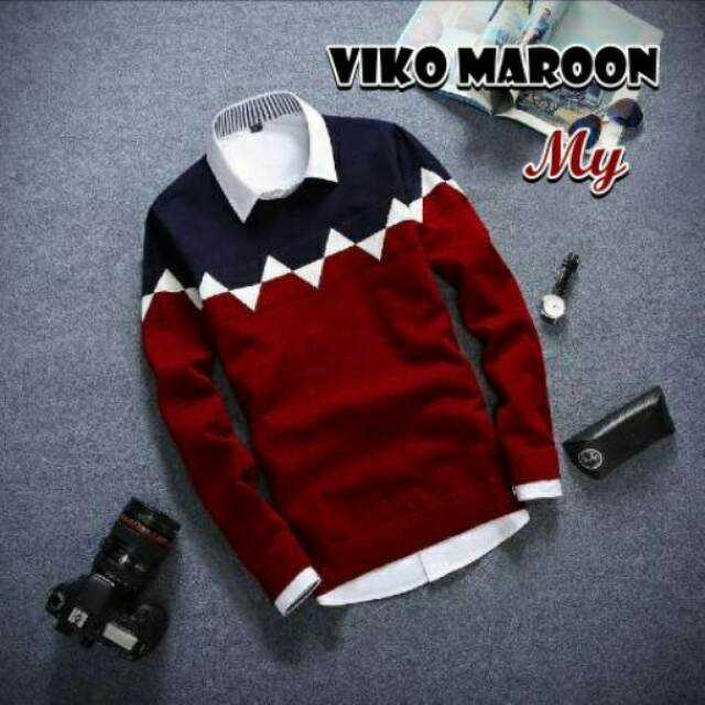 Jual Switer cowok murah viko | Shopee Indonesia