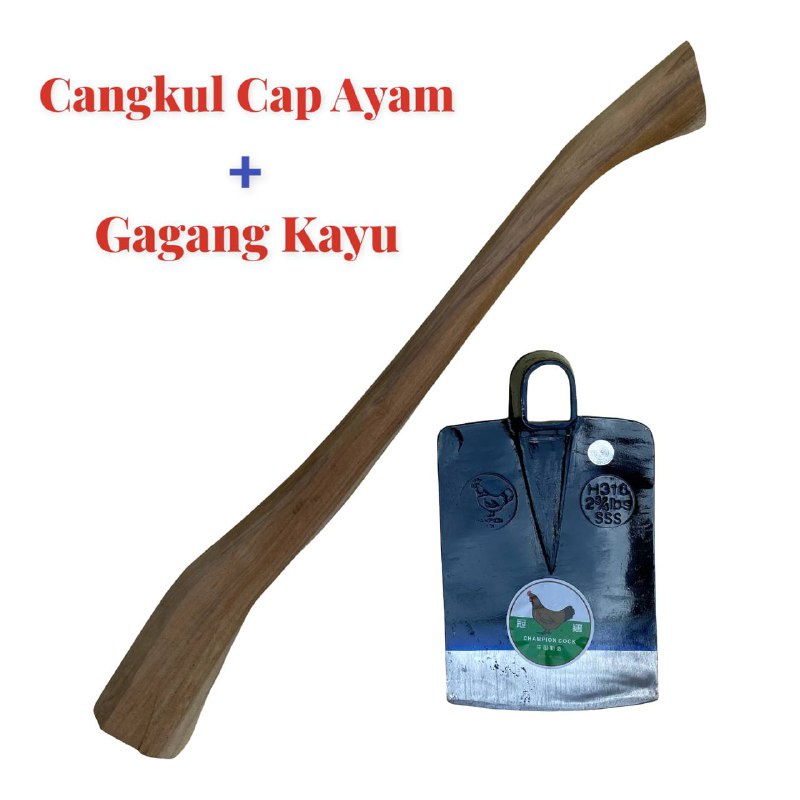 Jual Cangkul Cap Ayam Anti Lengket Gagang Kayu - Pacul Bahan Baja Tebal ...