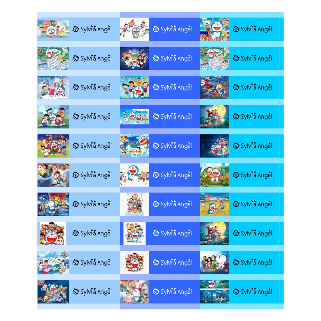 Jual Doraemon and Friends - Sticker Label Nama Karakter | Shopee Indonesia
