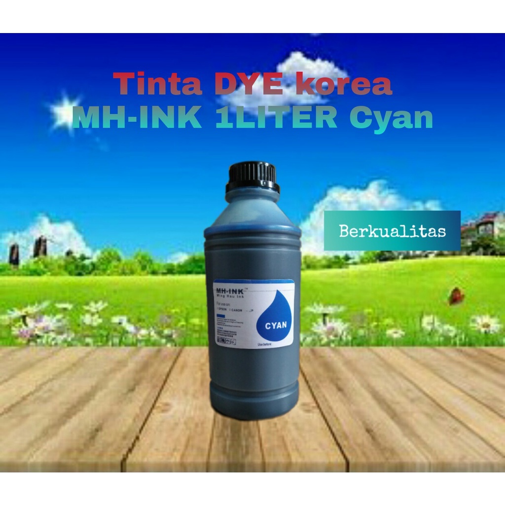 Jual Tinta Cair Refill DYE MH-Ink Korea Canon Epson HP INKJET Cyan 1 ...