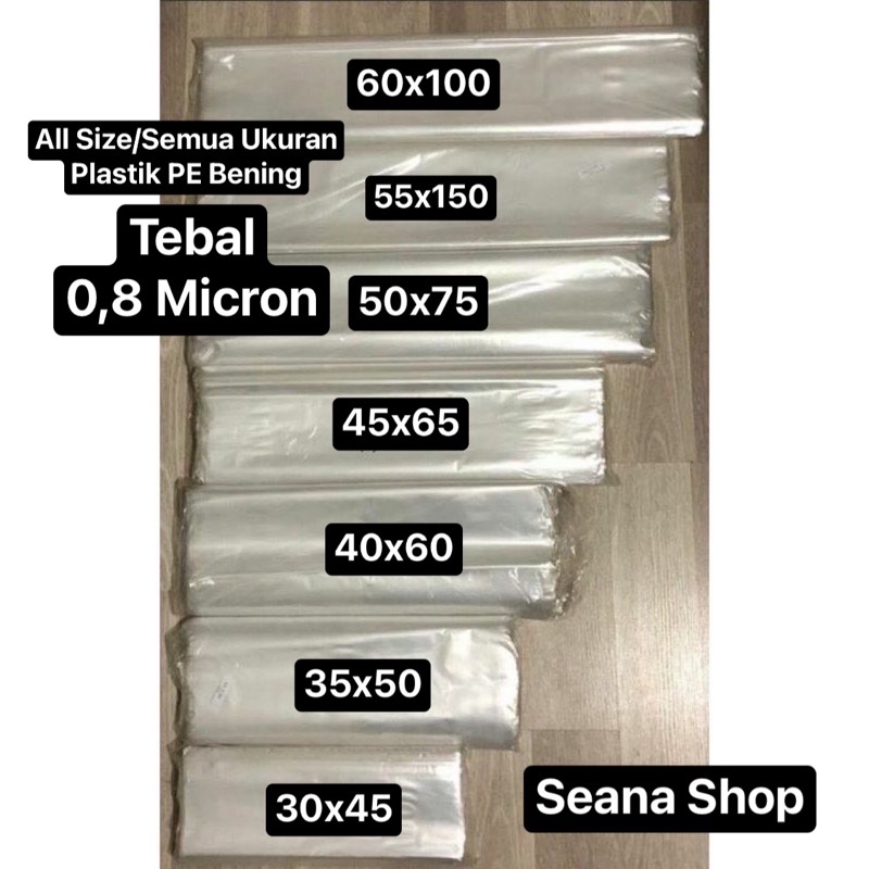 Jual Plastik Packing Ikan Koi 0,8 Micron 1kg Plastik PE Bening | Shopee ...