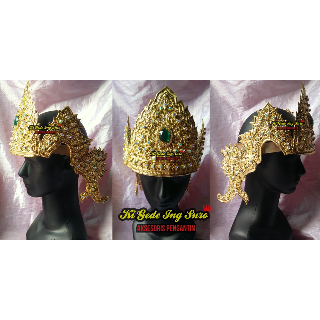 Jual Siger Pengantin Sunda Sepuh Emas/ Mahkota Adat Sunda/ Siger ...