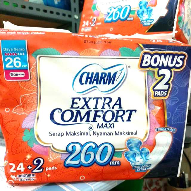 Jual Charm Extra Comfort Non Wing 26cm | Shopee Indonesia