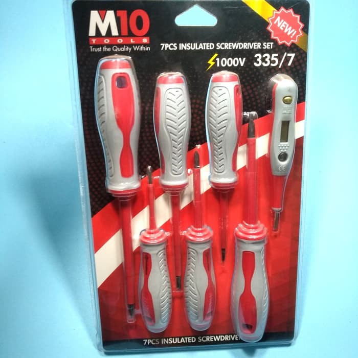 Jual M10 obeng listrik set 7pcs insulated screwdrivers set | Shopee ...