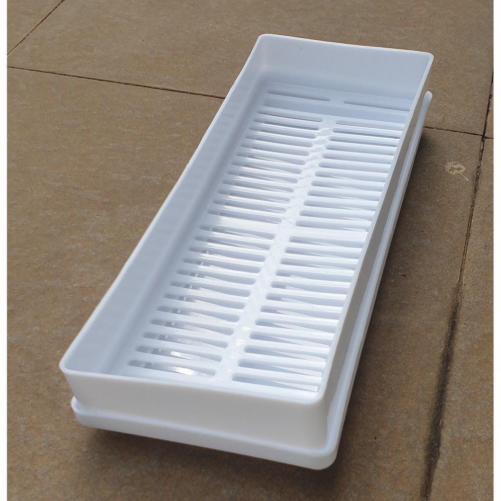 Jual TRAY SEMAI HIDROPONIK / TRAY SEMAI MICROGREEN / PLASTIK / PUTIH ...