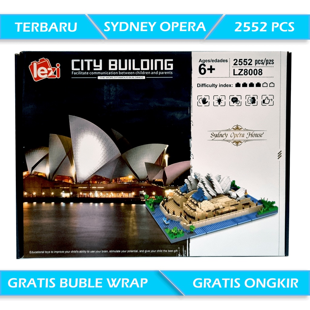 Jual Sydney Opera House building blocks nano block brick land mark ...