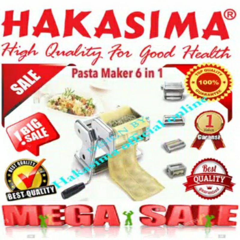 Jual [LOW PRICE] HAKASIMA PASTA MAKER 6 IN 1 PROMO BIG SALE MESIN ALAT ...
