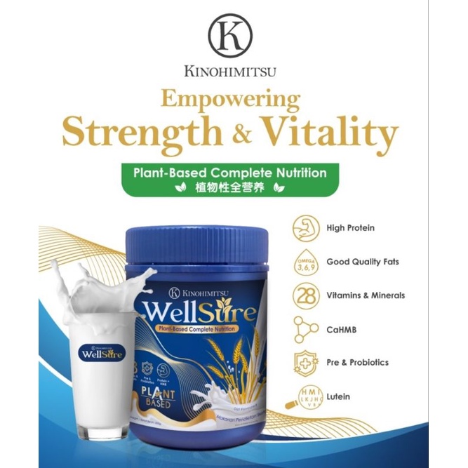Jual KINOHIMITSU WELLSURE 850 GRAM ORIGINAL PLANT BASE COMPLETE ...