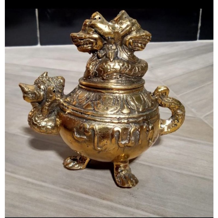 Jual Cupu Manik Naga Raja Kembar Gambar Aksara Jawa Antik | Shopee ...