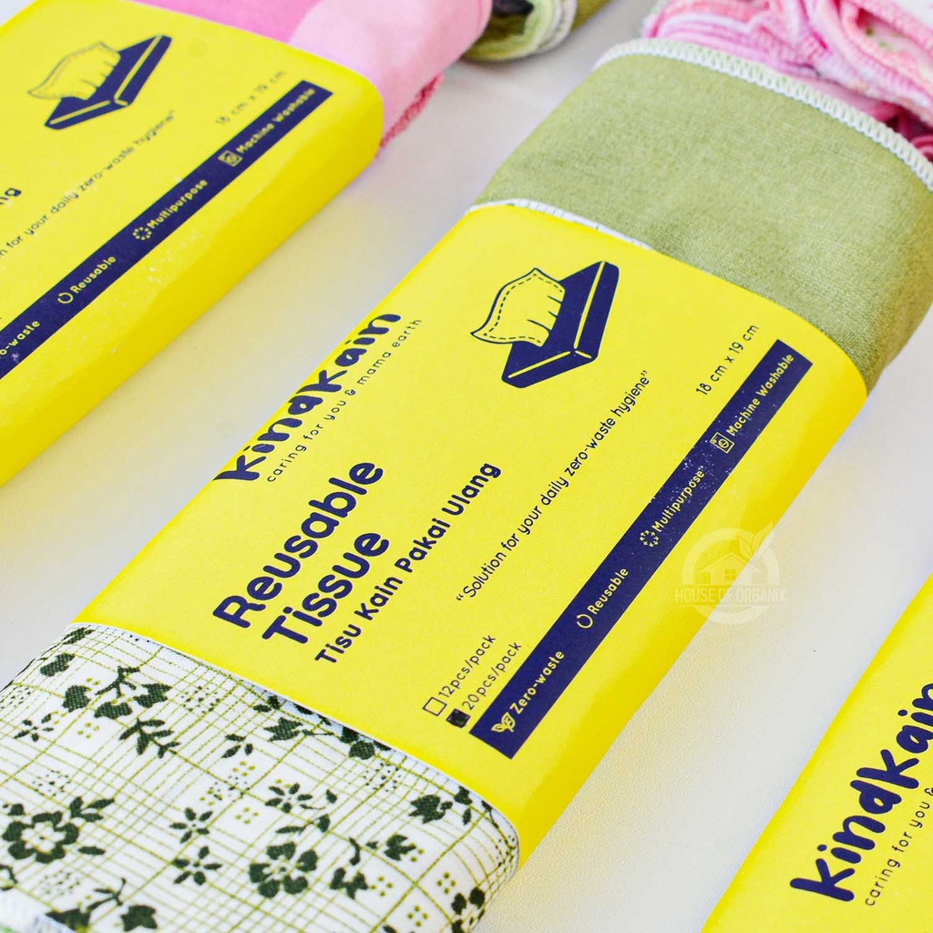 Jual Kindkain Reusable Tissue / Tisu Kain Pakai Ulang (18 x 19 Cm ...