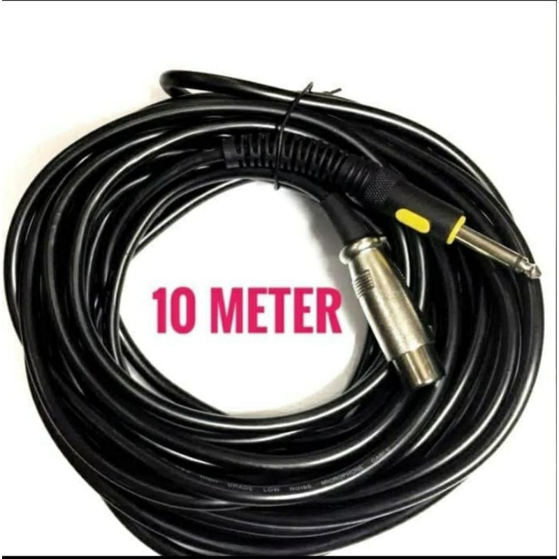 Jual Kabel Mic 10 Meter / Kabel Microphone 10 Meter LENTUR / PREMIUM ...
