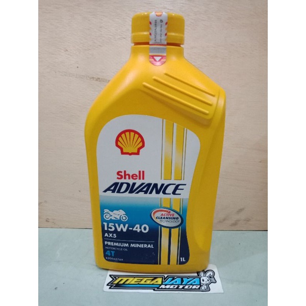 Jual OLI SHELL ADVANCE AX5 4T 15W-40 1 LITER | Shopee Indonesia