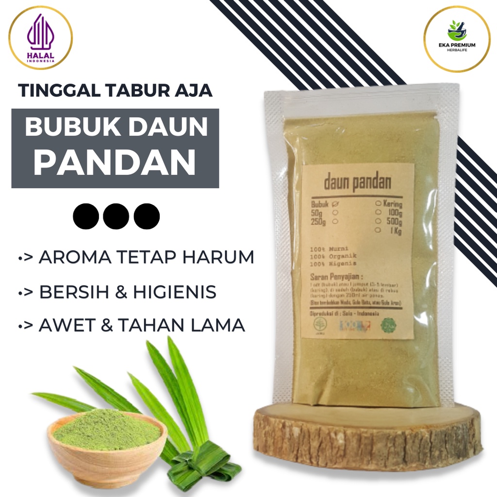 Jual Bubuk Daun Pandan Wangi Kering Asli Rempah Rempah Kemasan Halus ...
