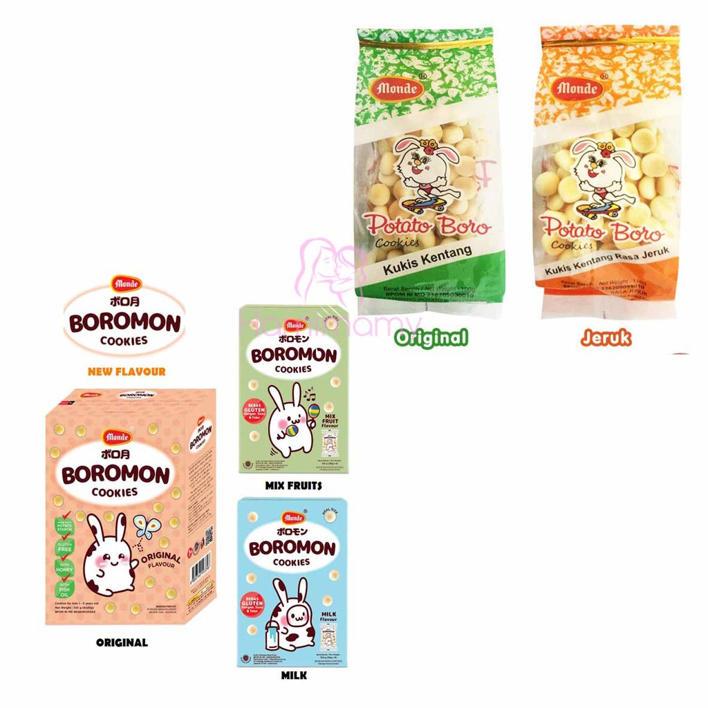 Jual Monde Boromon Cookies Boromon Wafer Potato Boro MPASI Biskuit Bayi ...