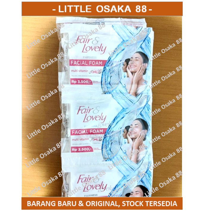 Jual Fair Lovely Sachet Cuci Muka Facial Foam Busa 9 gr isi 12 Sachet ...