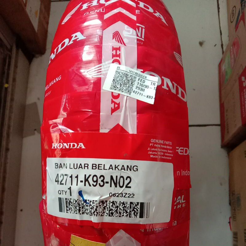 Jual BAN HONDA 110/90 12 FEDERAL AHM NEW SCOOPY K93 N02 BELAKANG LUAR ...