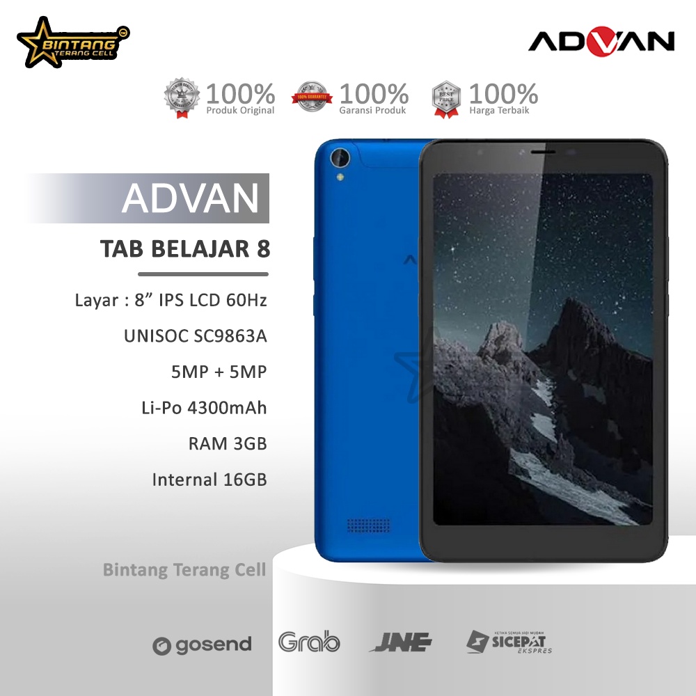 Jual Advan tablet advan tab belajar 8 inch ram 3+16gb Garansi Resmi ...