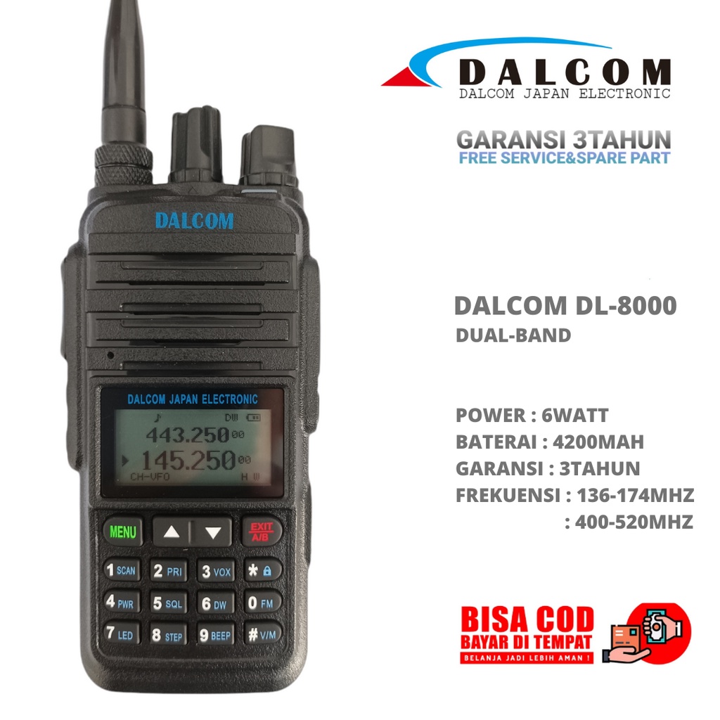 Jual HT DALCOM JAPAN DL-8000 DUAL BAND - DUAL STANDBY | Shopee Indonesia
