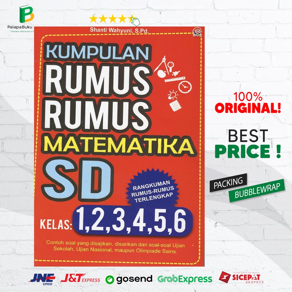 Jual KUMPULAN RUMUS RUMUS MATEMATIKA SD KELAS 1,2,3,4,5,6 | Shopee ...