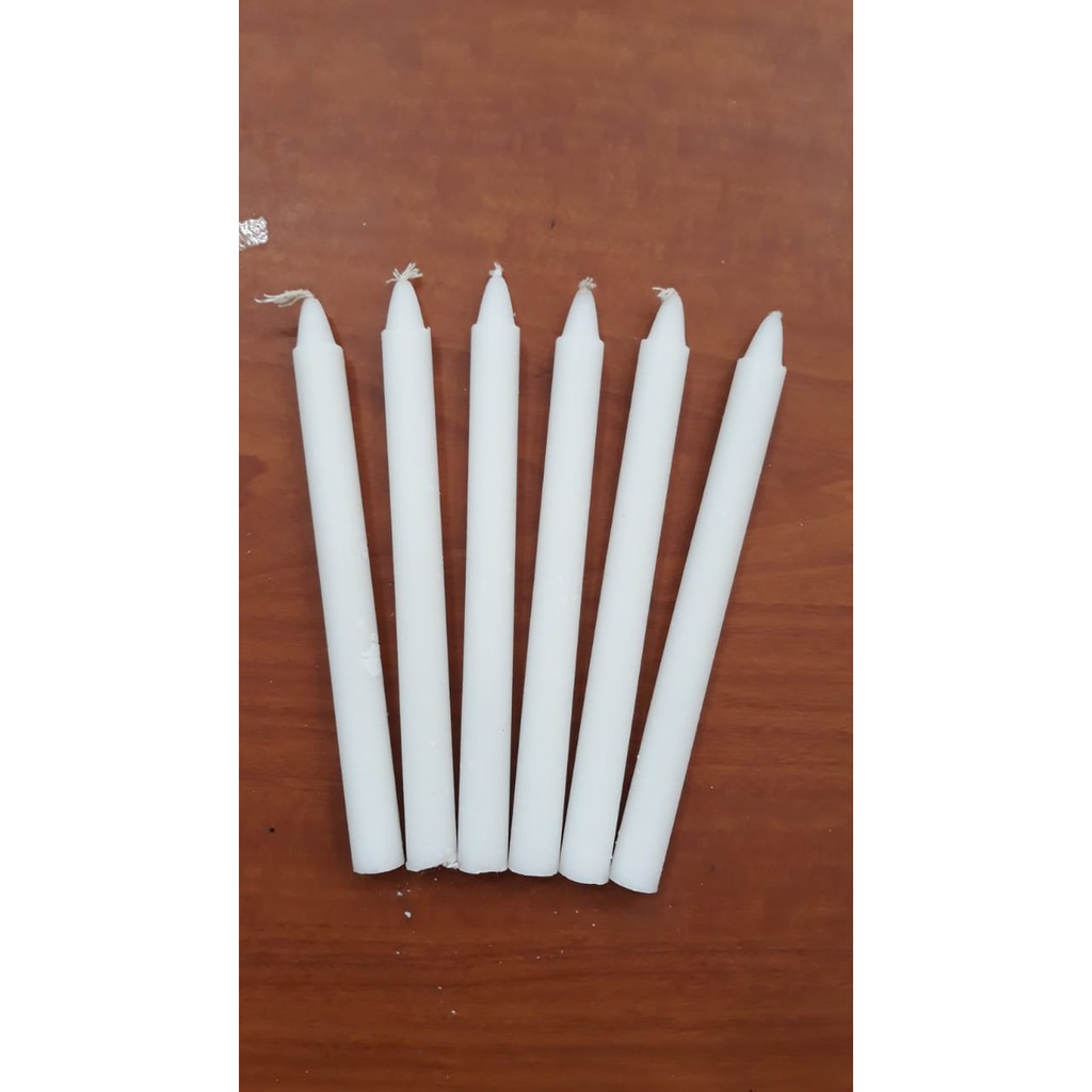 Jual Lilin Putih isi 8 batang / lilin batang / Lilin putih lampu ...