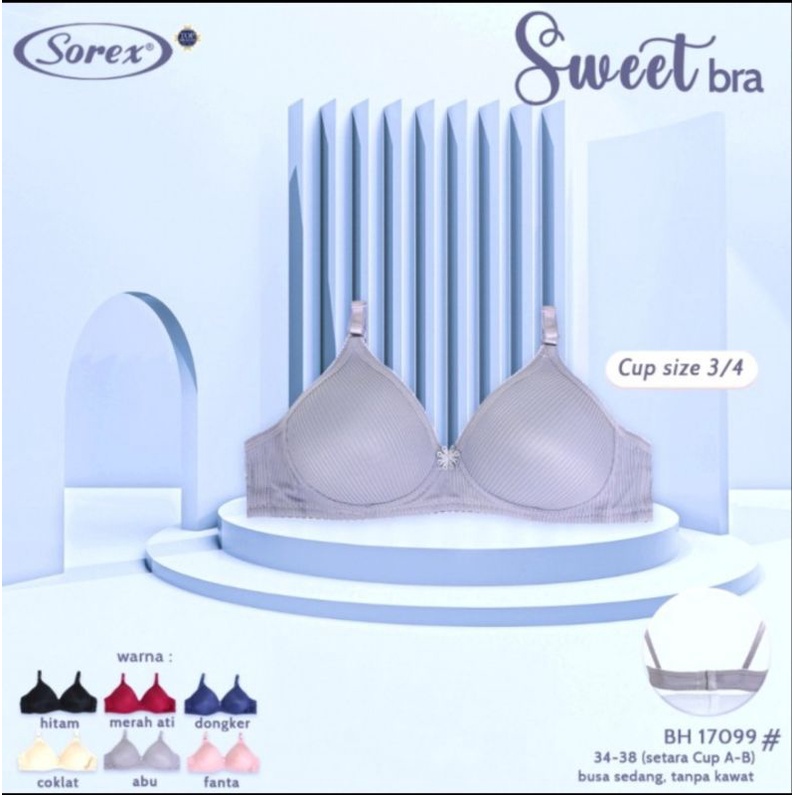Jual Bh Sorex sweet bra 17099 busa tanpa kawat | Shopee Indonesia