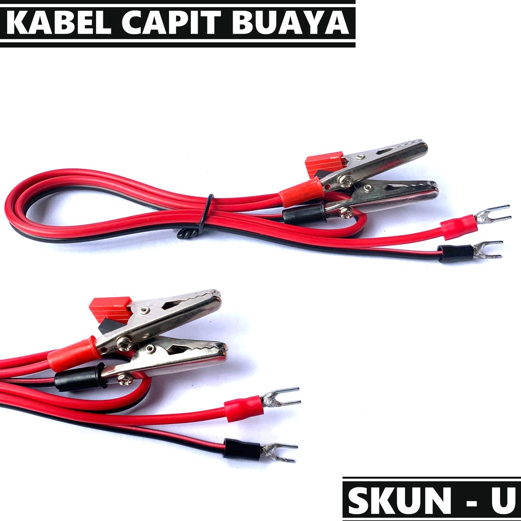 Jual Kabel power Jepit Buaya dengan ujung Skun U | Shopee Indonesia